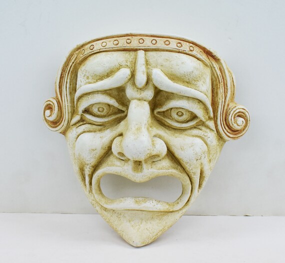 Ancient Greek Theater Drama Tragedy Small Mask - Etsy