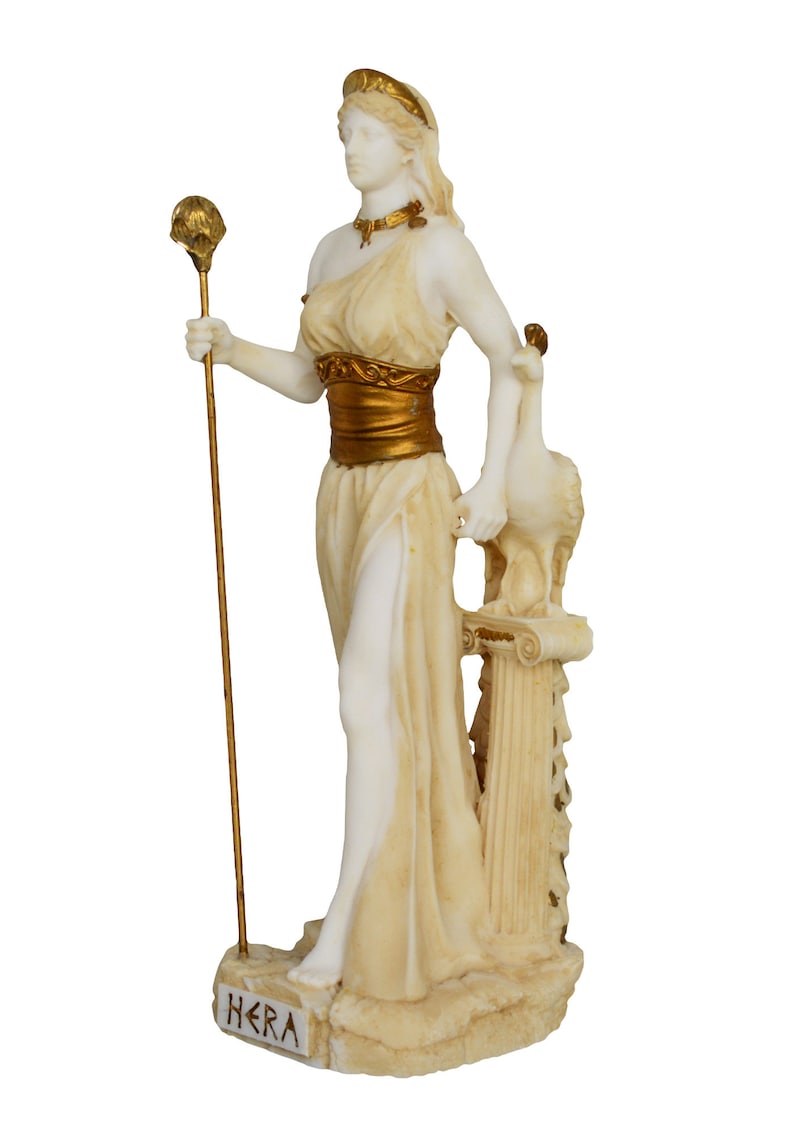 Hera Alabaster Aged Statue Goddess of Women Queen of the | Etsy
