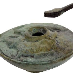Bronze Oil Lamp With Snake and Bull Design Ancient Greek Art Lost Wax ...