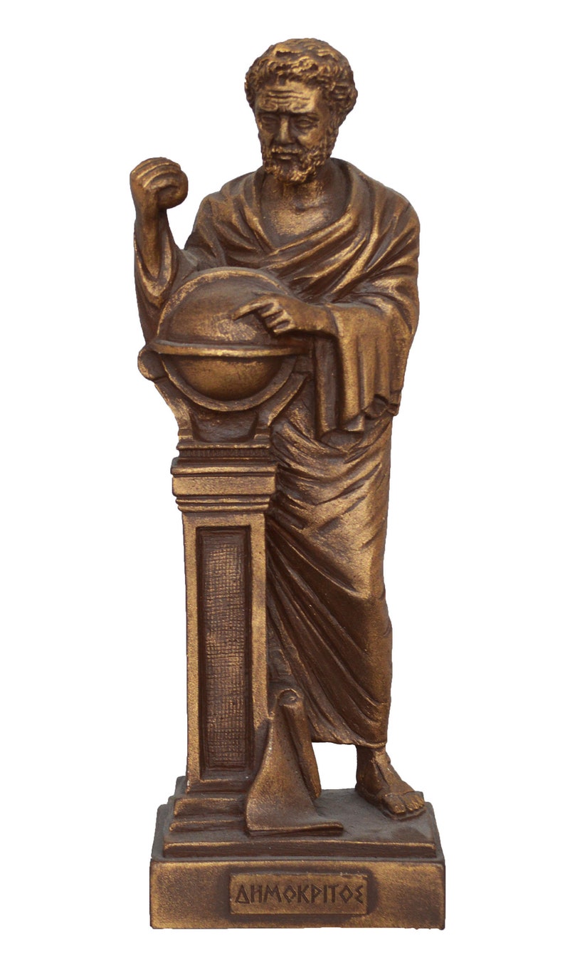 Democritus Statue the Father of Atomic Theory Ancient - Etsy UK