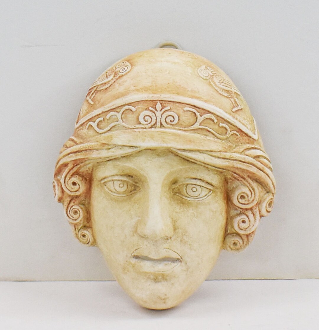 Goddess Athena Miniature Mask Ancient Greek Theater Protector of Athens ...