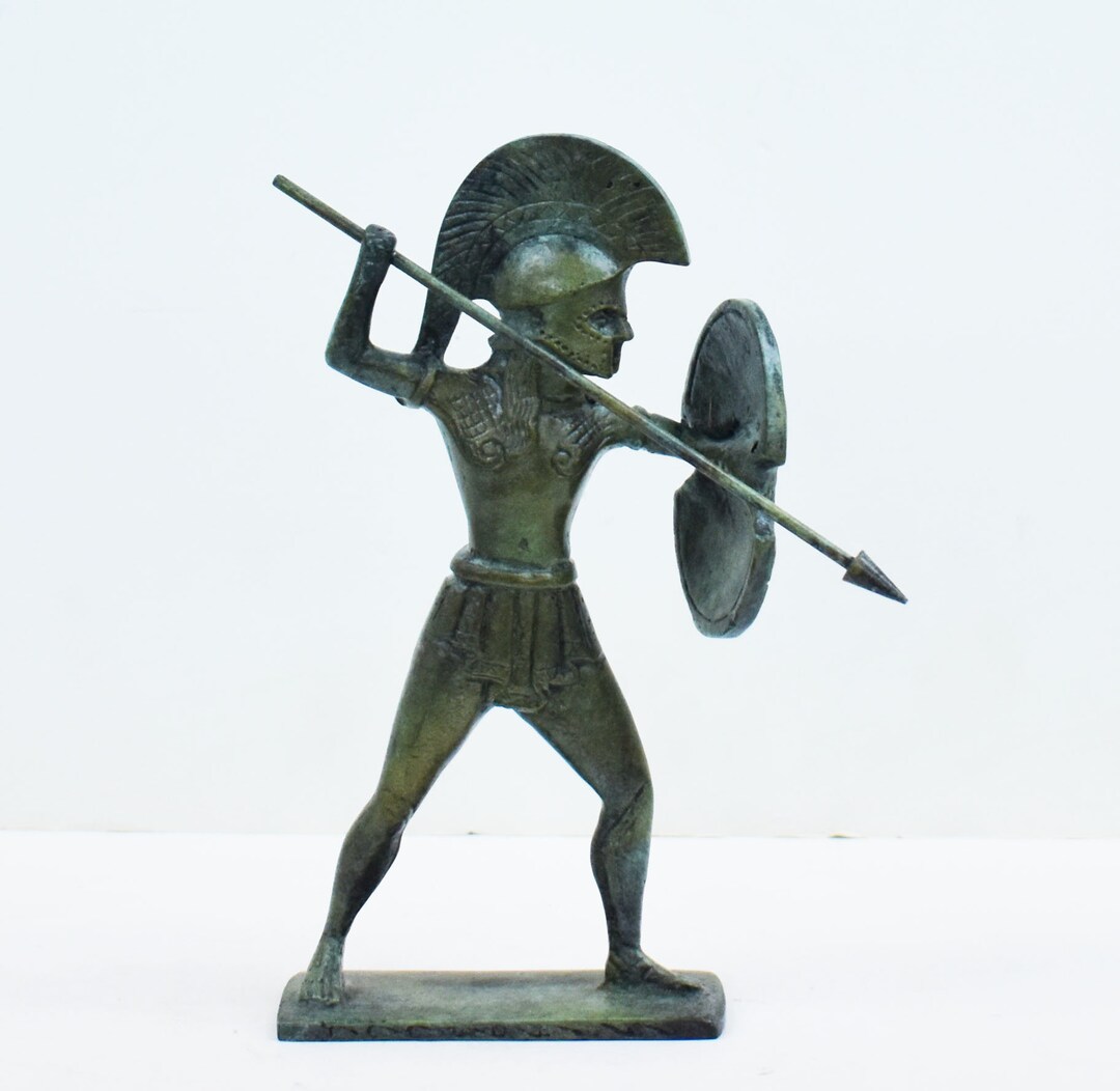 King Achilles Bronze Figurine Ancient Greek Warrior Homer Iliad Trojan ...