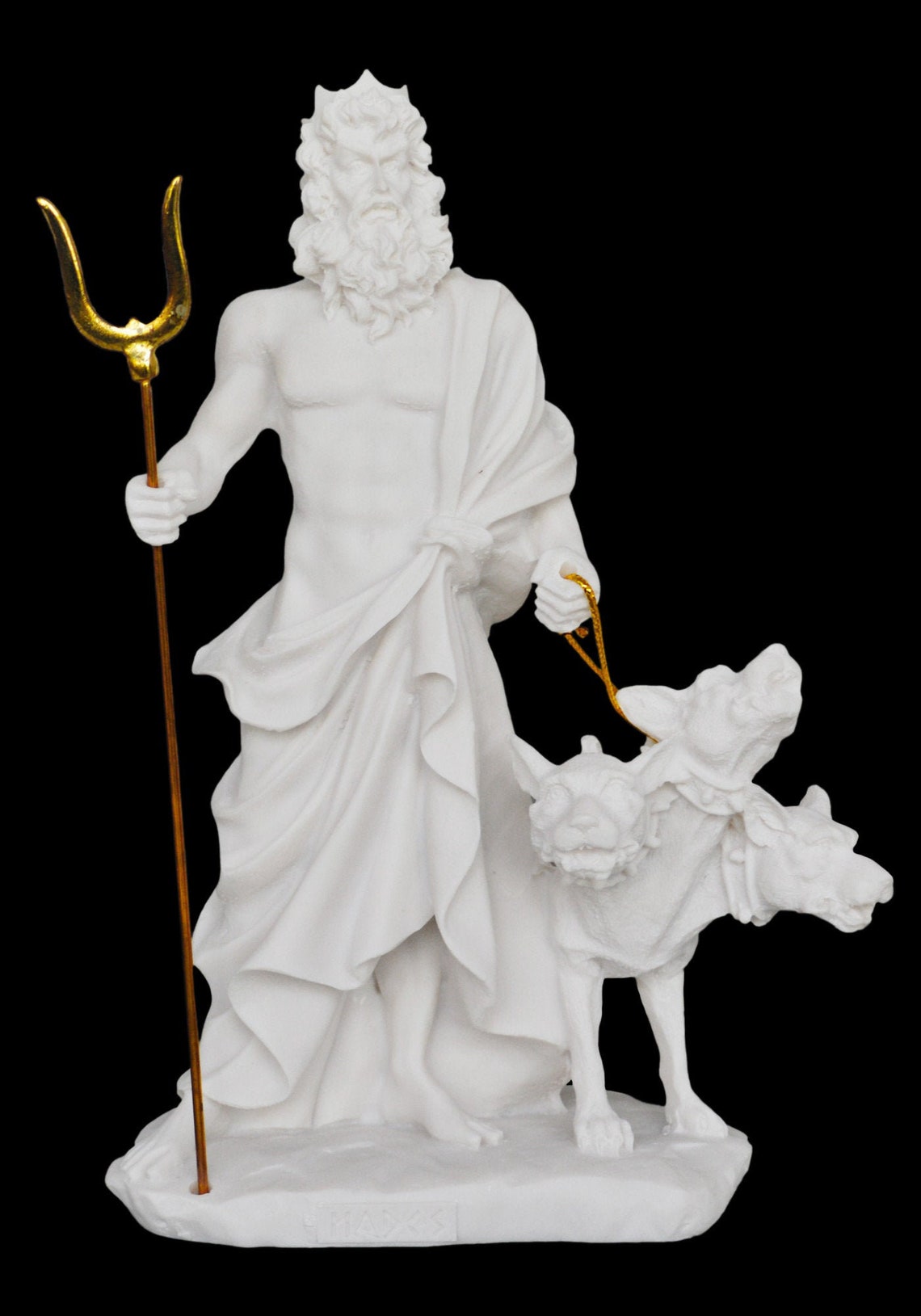 Hades and Cerberus Alabaster Statue Ancient Greek God of the - Etsy