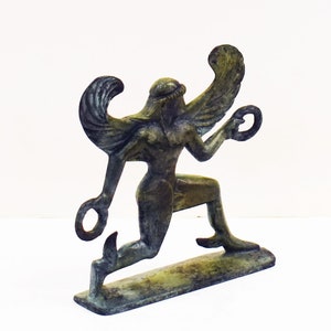 Boreas Mini Bronze Statue Winged God of Winter and the North Wind ...