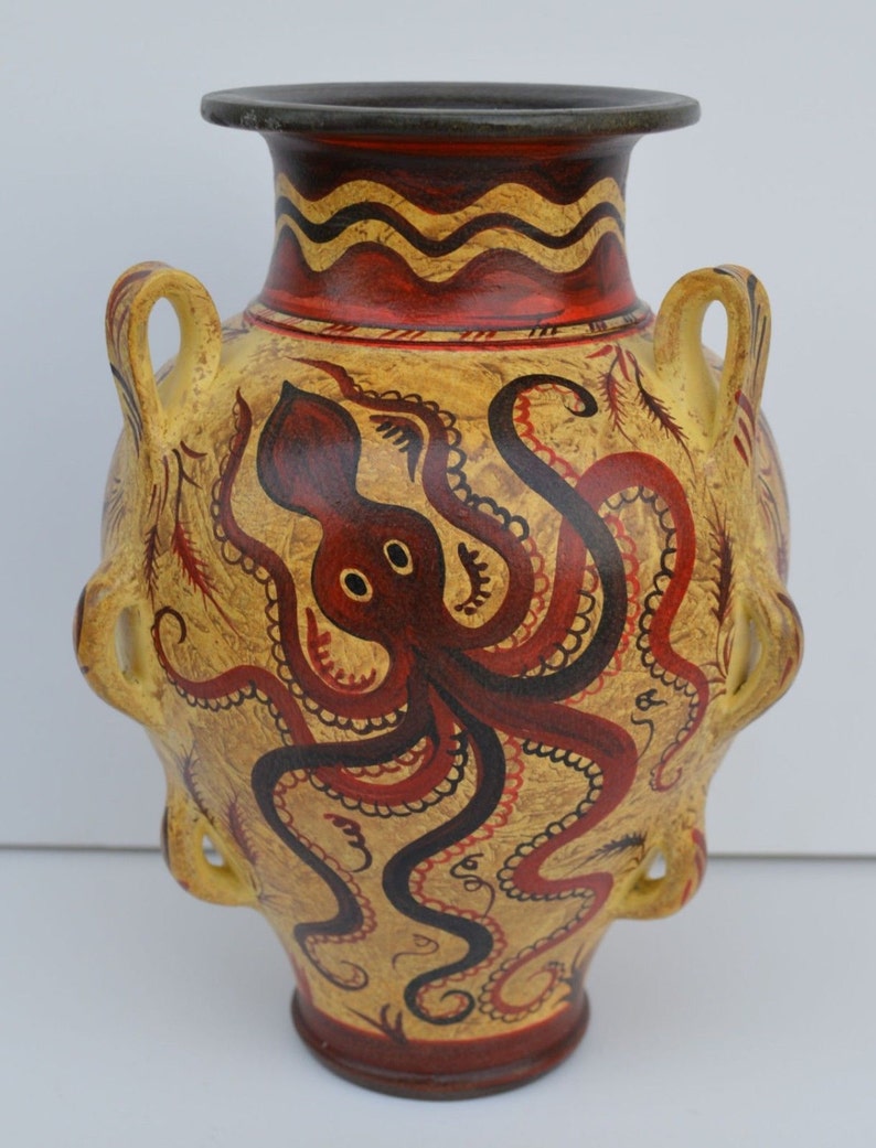 Minoan Pottery Replica Amphora of 2700 B.C.1500 B.C. Octopus - Etsy