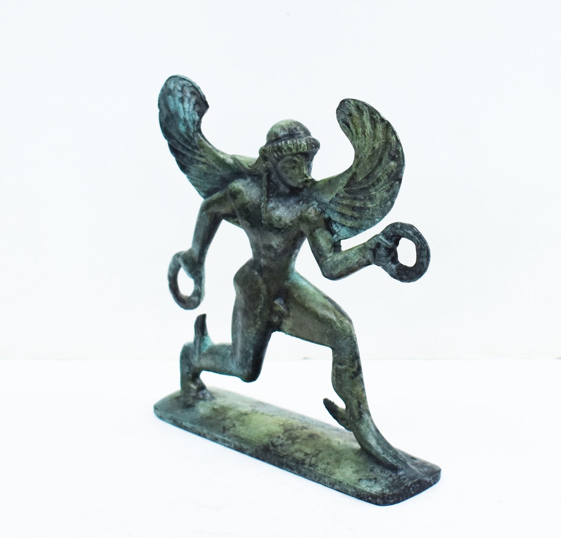 Boreas Mini Bronze Statue Winged God of Winter and the North - Etsy