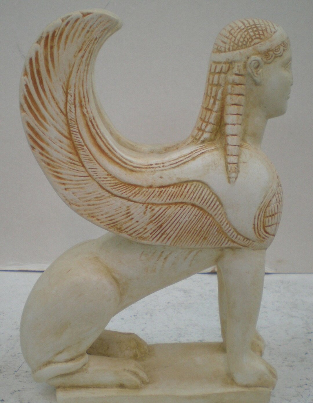 Decorative Greek Sphinx Sculpture Mythological Art Piece Vintage Greek ...