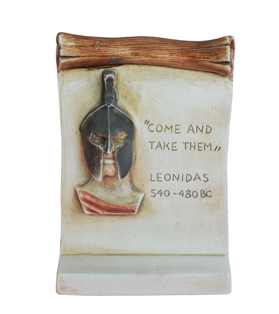 Leonidas Small Relief With Quote Spartans King Thermopylae Battle ...