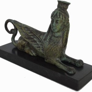 Sphinx Small Bronze Statue Guardian of Sacred Places Museum of Olympia ...