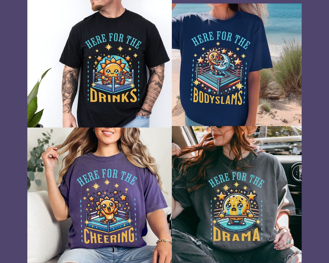 Wrestling Fan Group Shirt, Celestial Pro Wrestler Tee, Father's Day ...