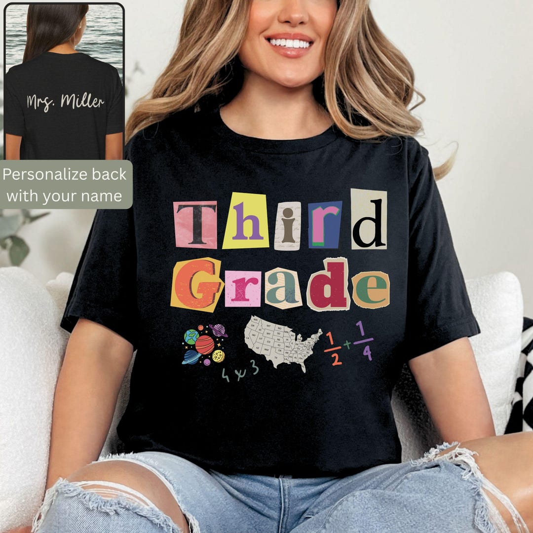 Personalized Third Grade Teacher Shirt, Third Grade Team, 3rd Grade ...
