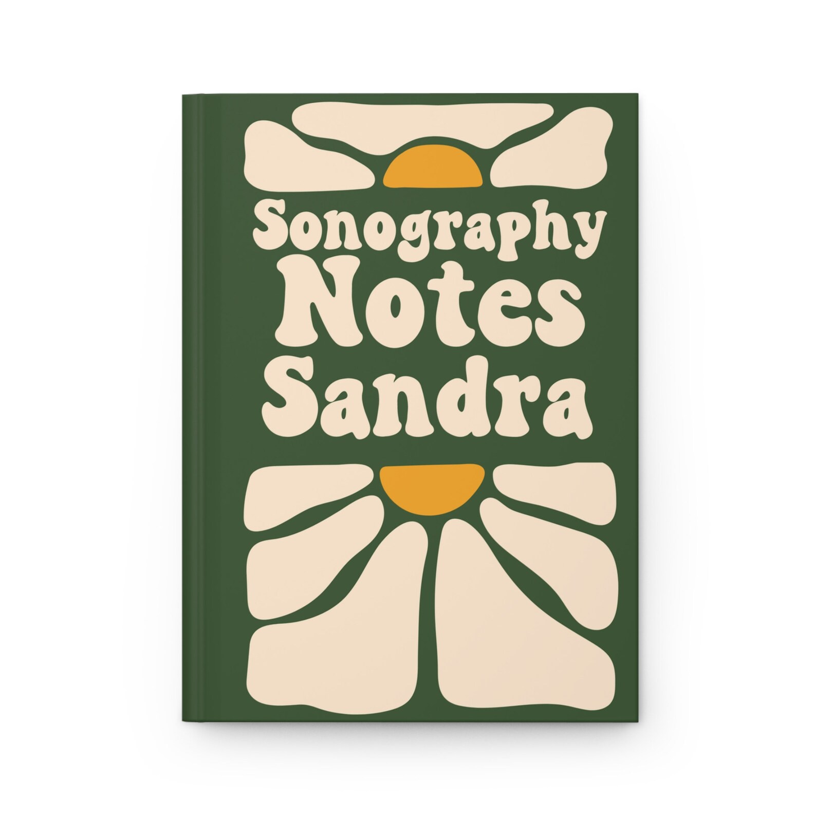Personalized Retro Sonography Student Extern Notes Lined Hardcover ...