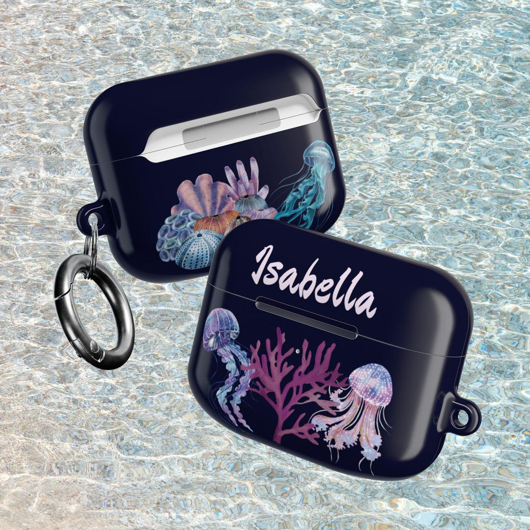 Personalized Jellyfish Case for Airpods, Birthday Gift, Custom Case for ...