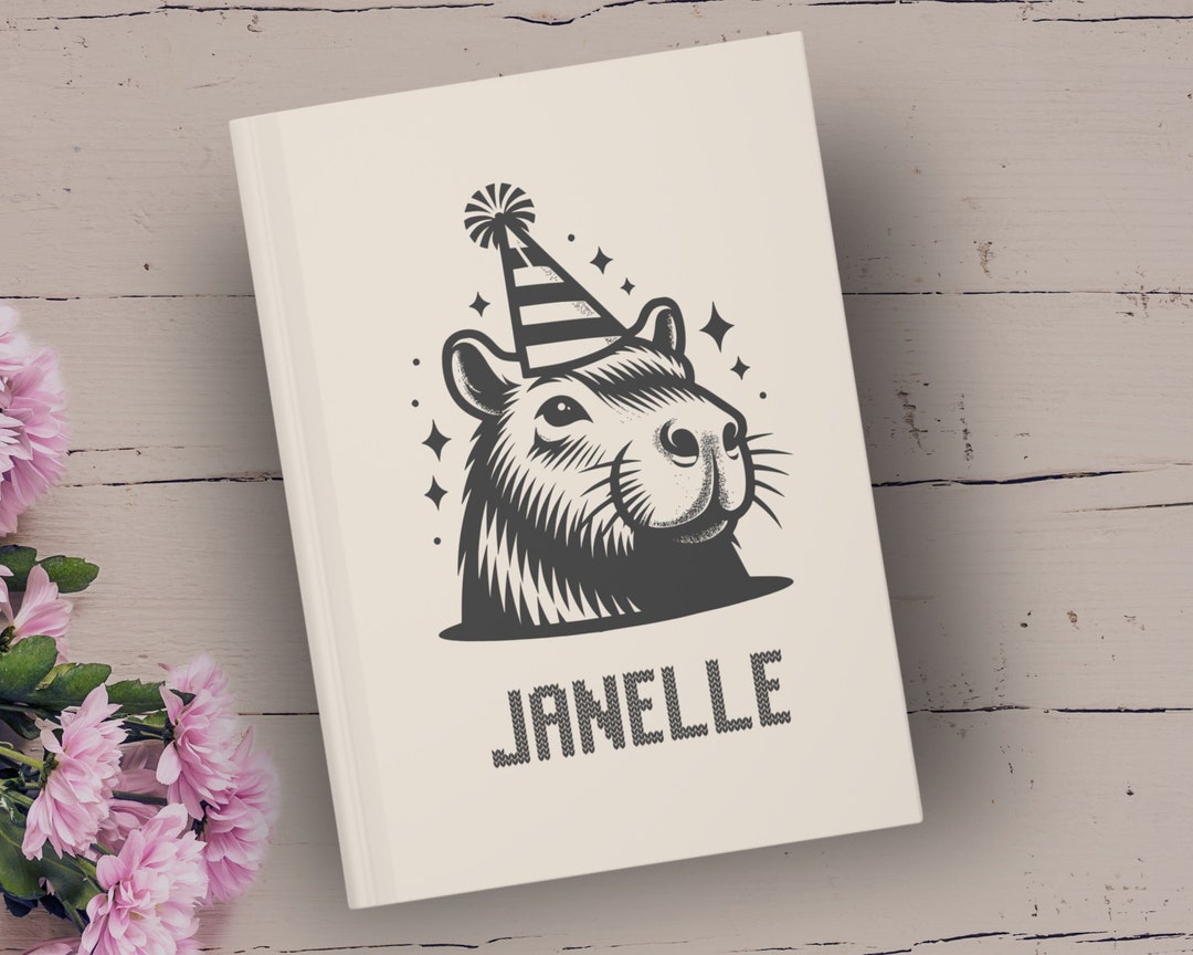Personalized Capybara Journal, Happy Birthday Diary, Birthday Gift ...