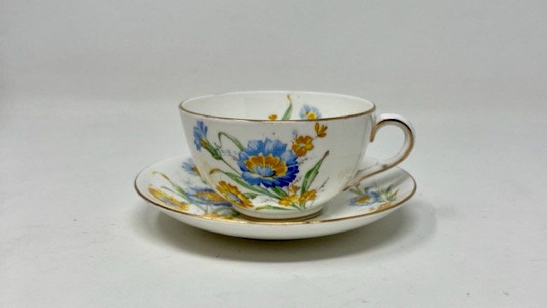 Vintage Victoria C&E Cup and Saucer Bone China Made in England - Etsy