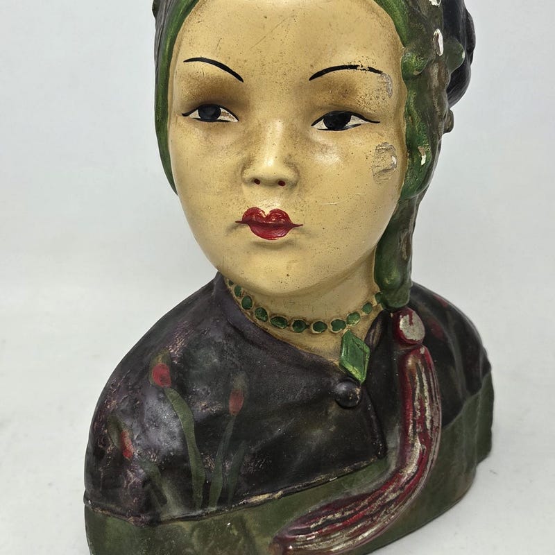 Chalkware Bust - Etsy