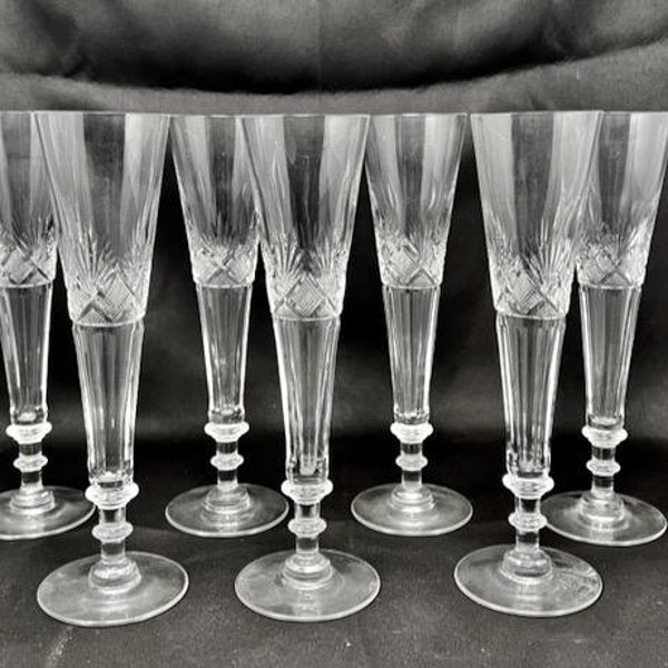 Cut Glass Champagne Flutes - Etsy