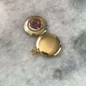 Cottagecore Vintage Coquette Locket Translucent Rose Round Locket Charm ...