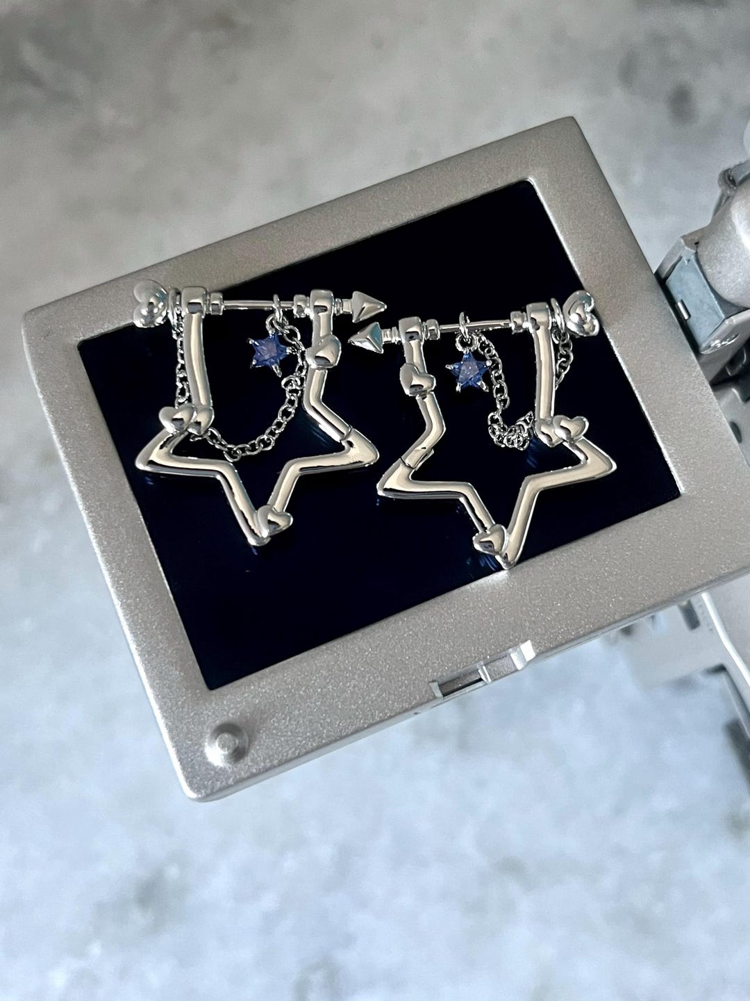 Y2K Star Hoop Earrings Gyaru Jirai Kei Arrow & Cupid's Bow, Grunge Goth ...