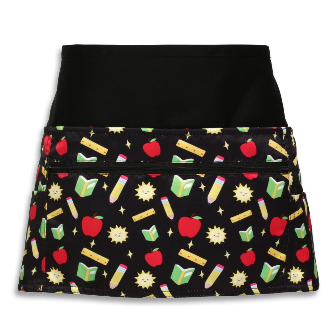Teacher Apron With Pockets for Classroom Short Library Apron With ...