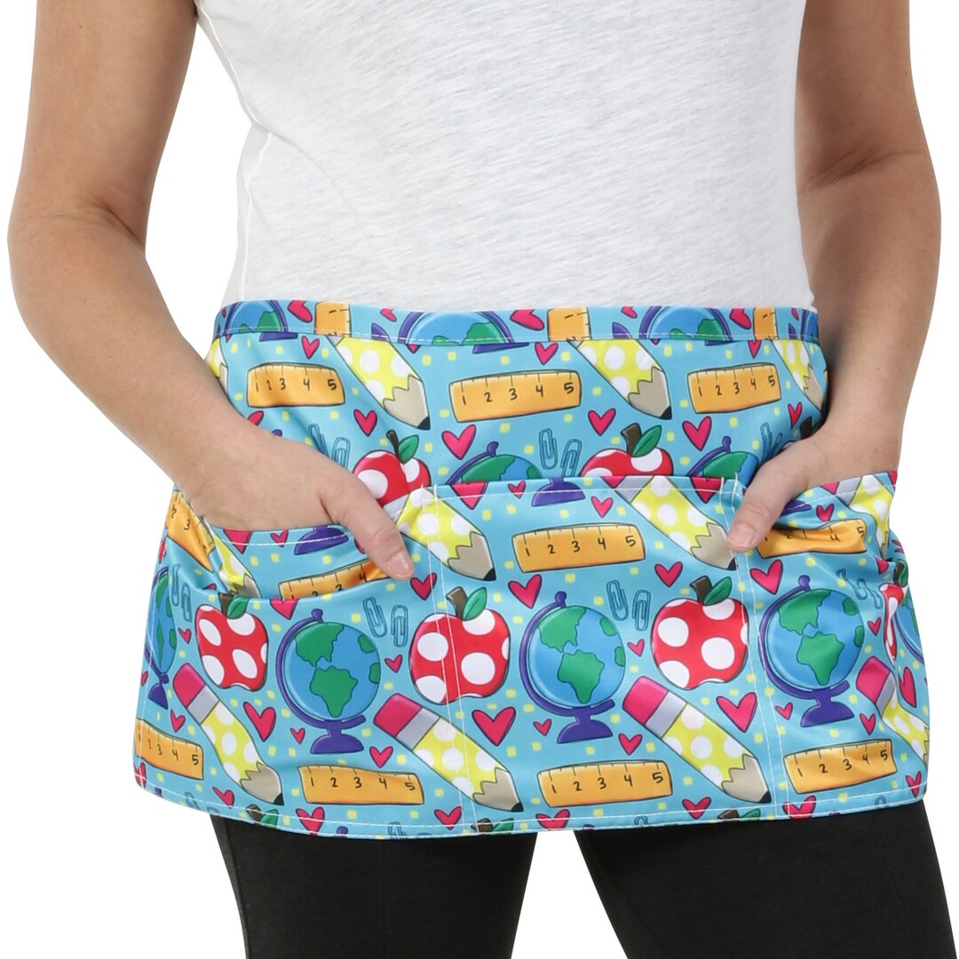 Teacher Apron for Classroom Apron With Pockets Waterproof Apron for ...