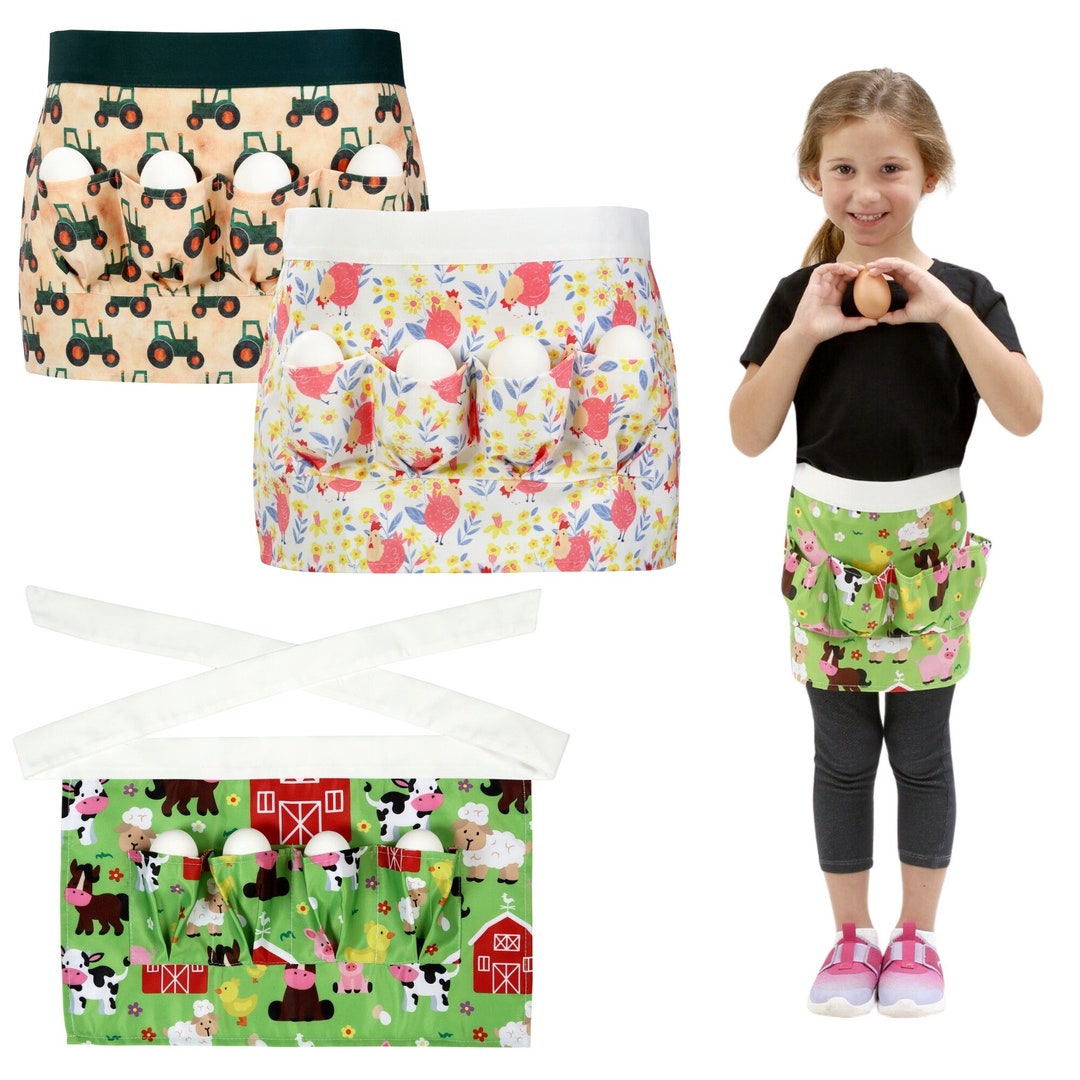 Toddler Egg Apron for Kids Egg Collecting Apron With Pockets Egg ...