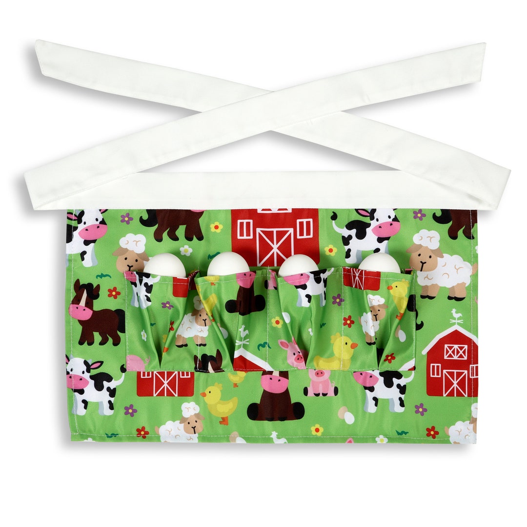 Toddler Egg Apron for Kids Barnyard Egg Collecting Apron for Gathering ...