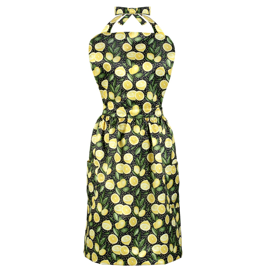 Lemon Apron for Women Waterproof Apron for Cleaning Cooking Apron Cute ...