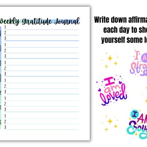 Self Care Weekly Habit Tracker Printable Monthly Habit Journal for ...