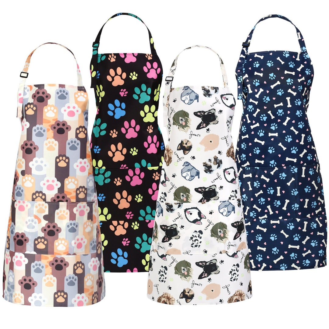 100% Waterproof Dog Grooming Apron for Dog Grooming Smock With Pockets ...