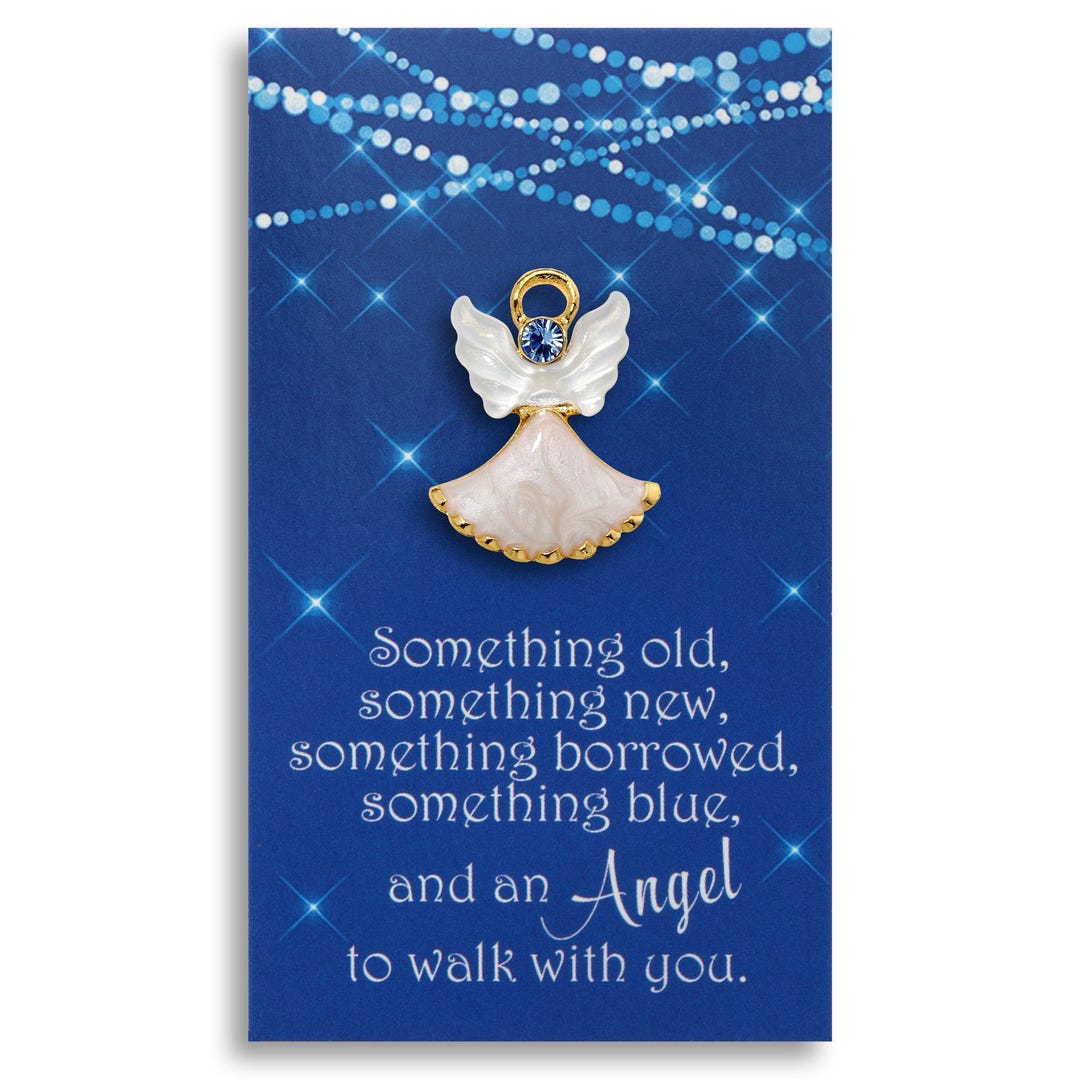 Blue Angel Pin With Blue Swarovski Stone Something Borrowed Something ...