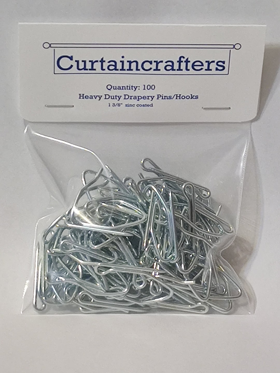 100 Heavy Duty Professional Grade Drapery Pins / Hooks for Pleated ...