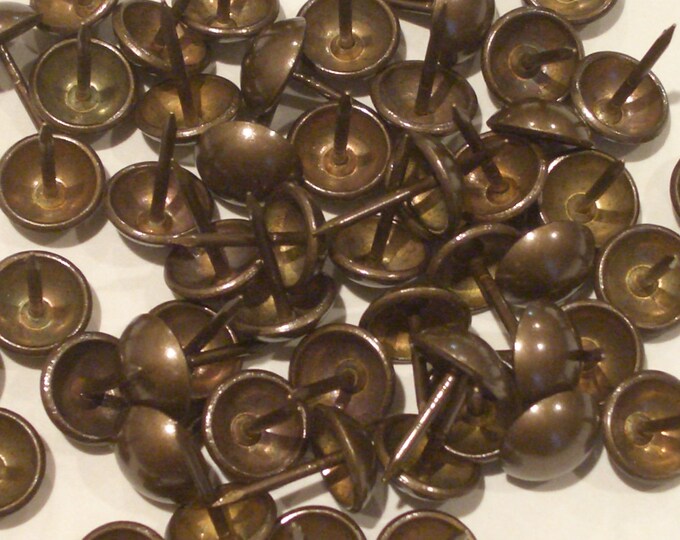 4 Old BRASS TACKS 1 1/4 LARGE Round Head Vintage 1957 Trunk - Etsy