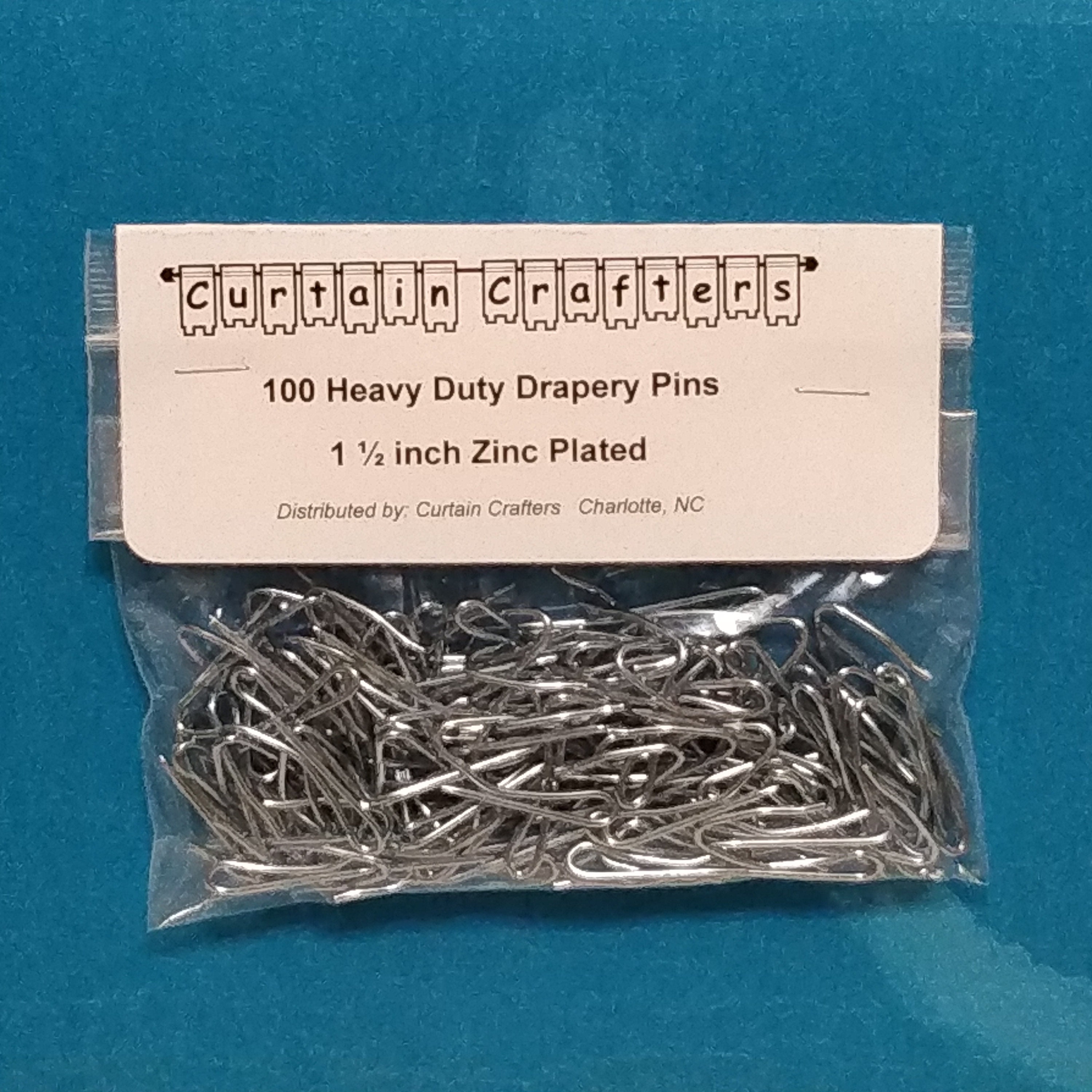100 Heavy Duty Professional Grade Drapery Pins / Hooks for Pleated ...