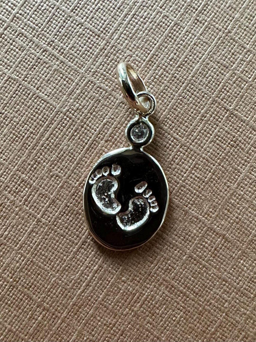 No Import Tariffs! Mini 14k Solid Yellow Gold Nugget Baby Feet Pendant ...