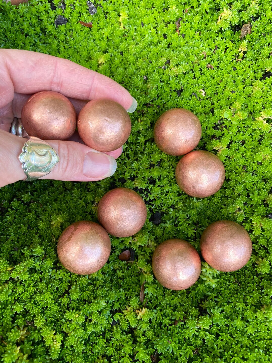 Gift Set of 2! Mini Copper Spheres, Enhances Energy, Meditation ...