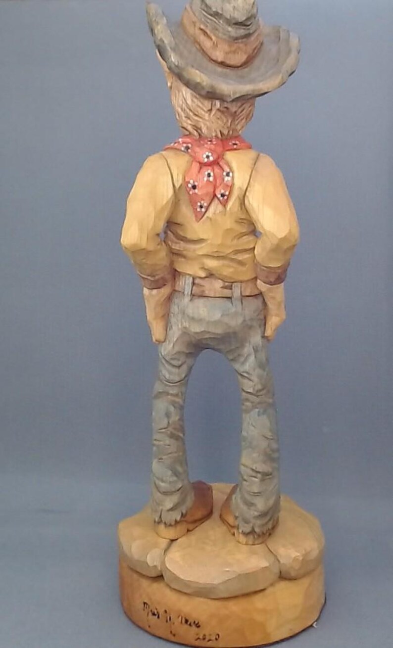Hand Carved Cowboy - Etsy