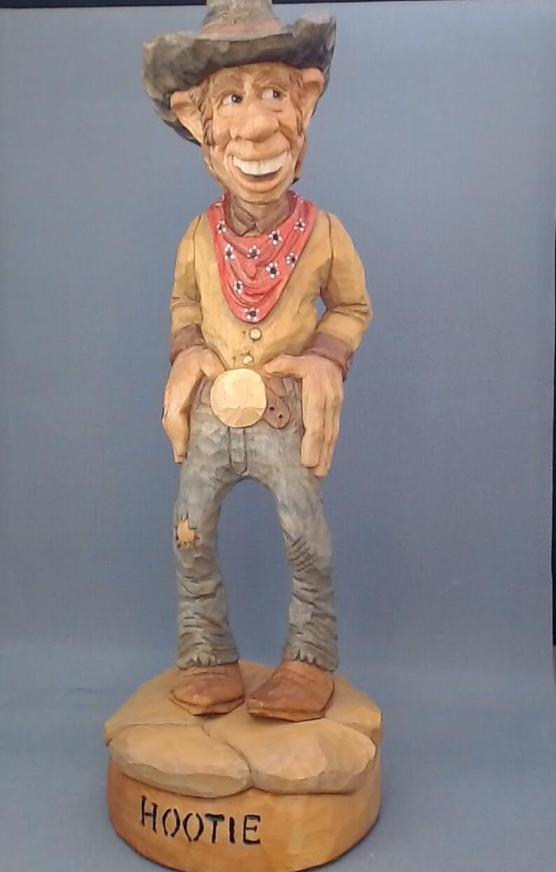 Hand Carved Cowboy - Etsy