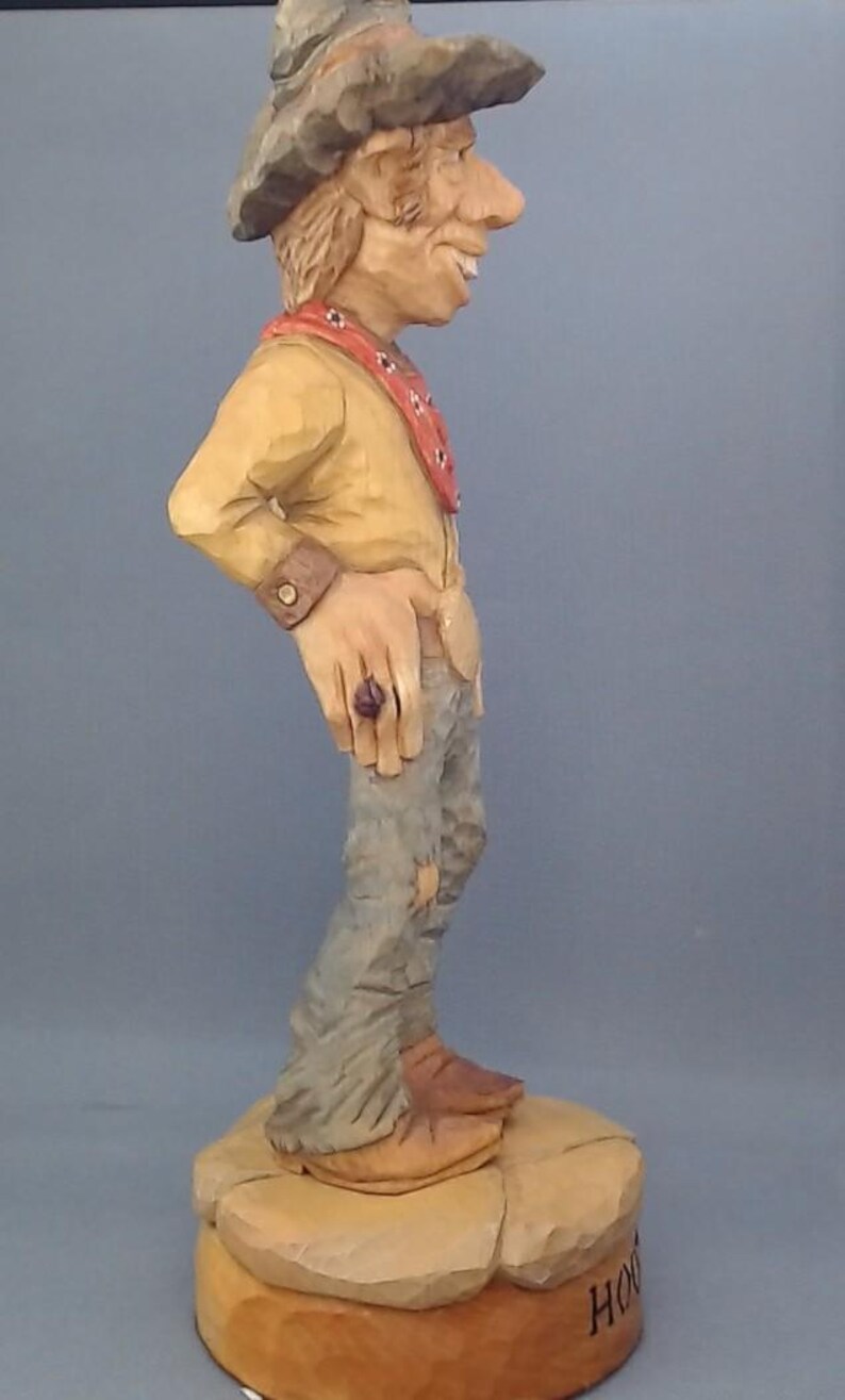 Hand Carved Cowboy - Etsy