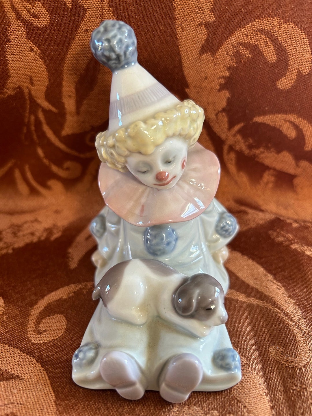 Lladro Clown With Puppy Lladro Clown With Dog 5277 Excellent - Etsy