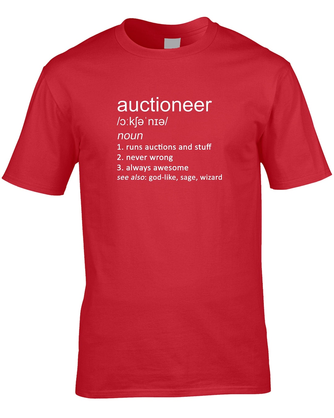 Auctioneer Definition T-shirt: Funny Job Gift - Etsy