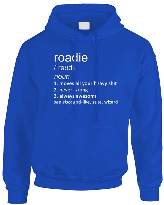 Roadie Funny Dictionary Definition Men's Hoodie Hoody - Etsy