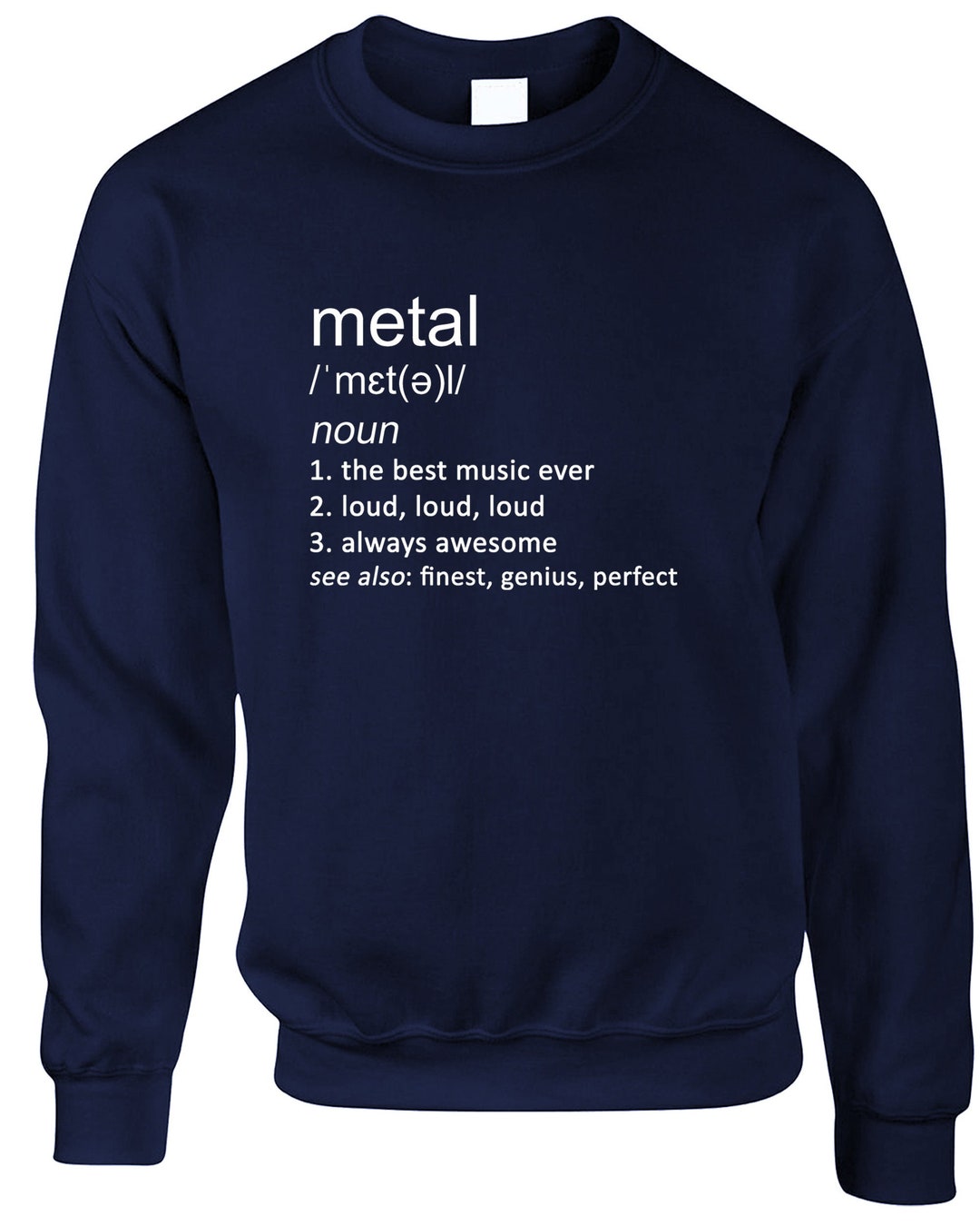 Metal Music Dictionary Definition Men's Sweatshirt: Musician Gift - Etsy