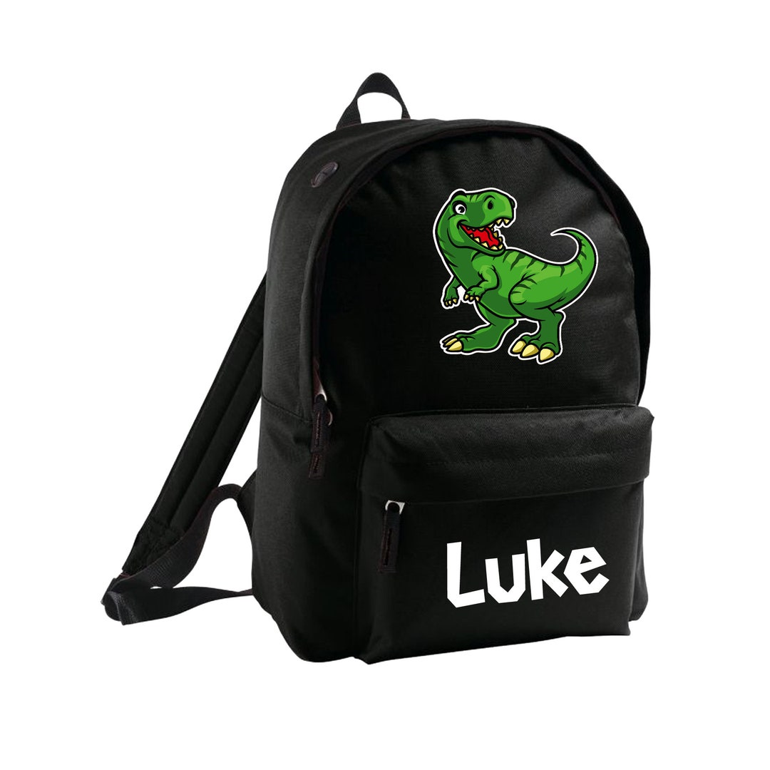 T-rex Dinosaur Kids Backpack Personalised Add Name of Choice Boys Girls ...