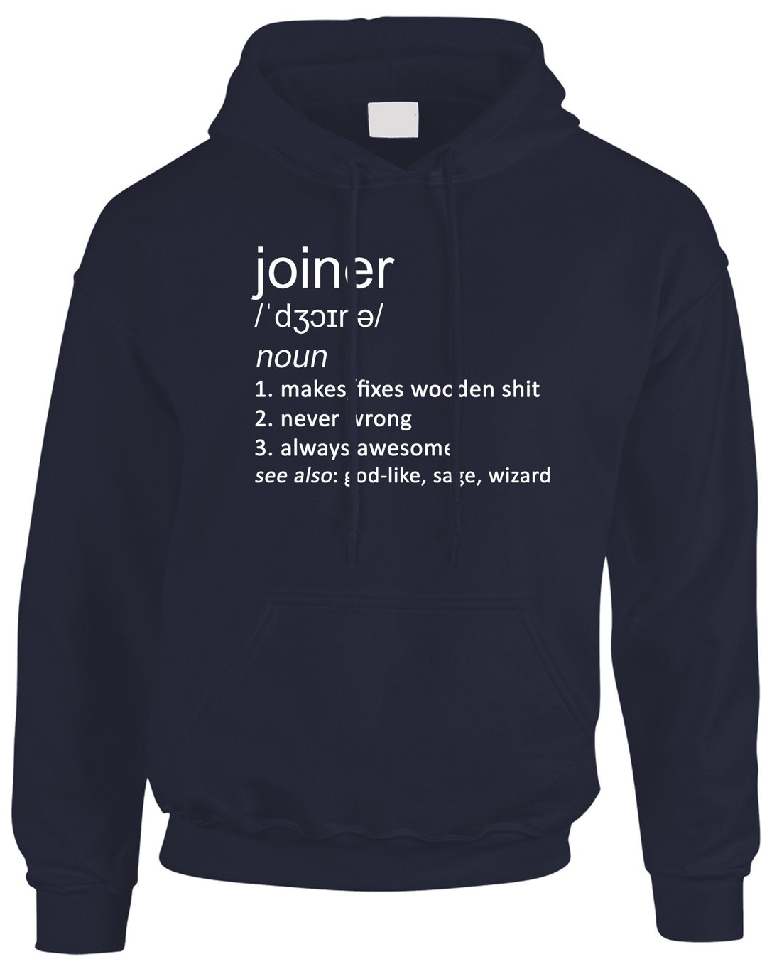 Joiner Funny Dictionary Definition Men's Hoodie Hoody - Etsy