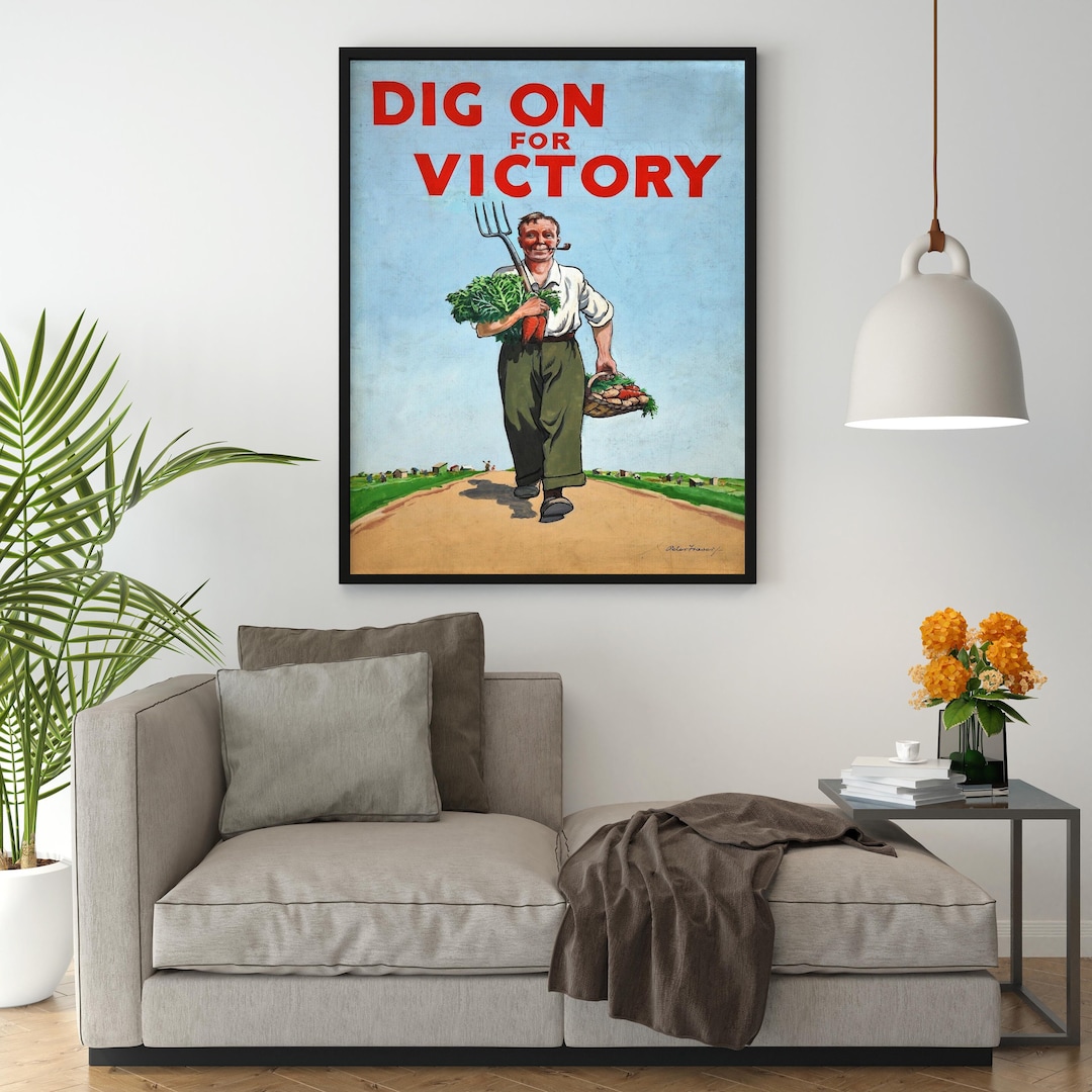 Dig for Victory Poster WW2 Gardener Gift Idea Poster World War Poster ...