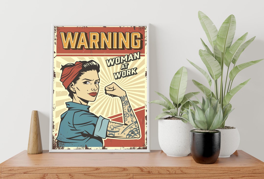 Feminist Poster Feminism Art Print Feminism Poster Warning Women ...