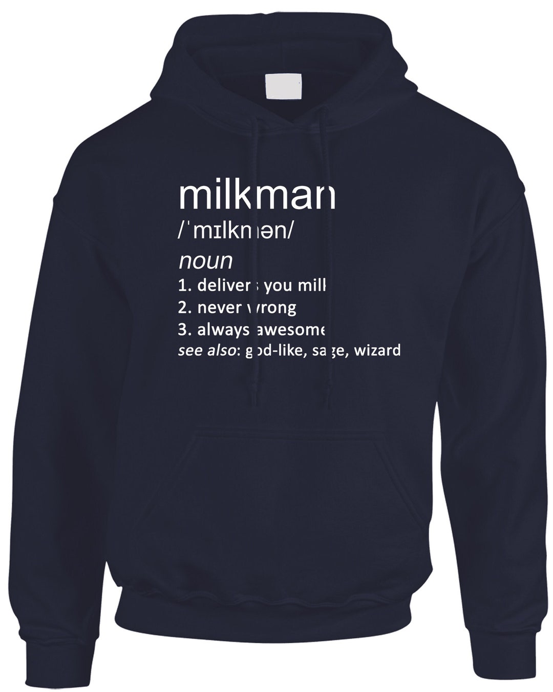 Milkman Definition Hoodie - Funny Job Occupation Gift - Etsy