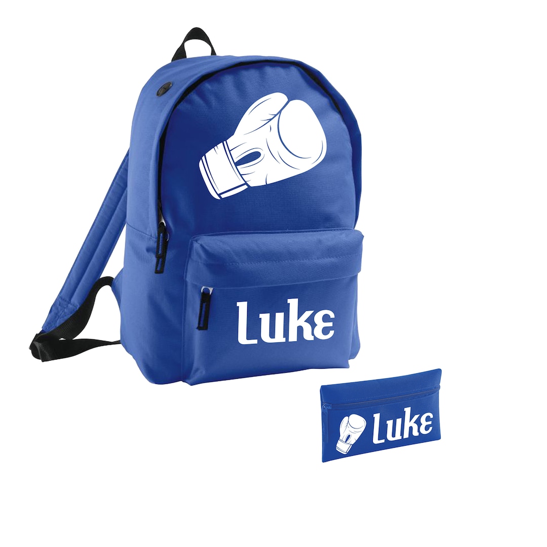 Boxing Glove Kids Backpack and Pencil Case Personalised Bundle Add Any ...