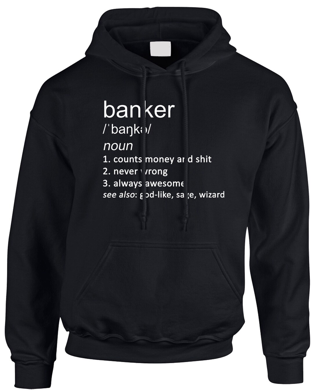 Banker Definition Hoodie: Funny Job Gift, Money, Stocks - Etsy